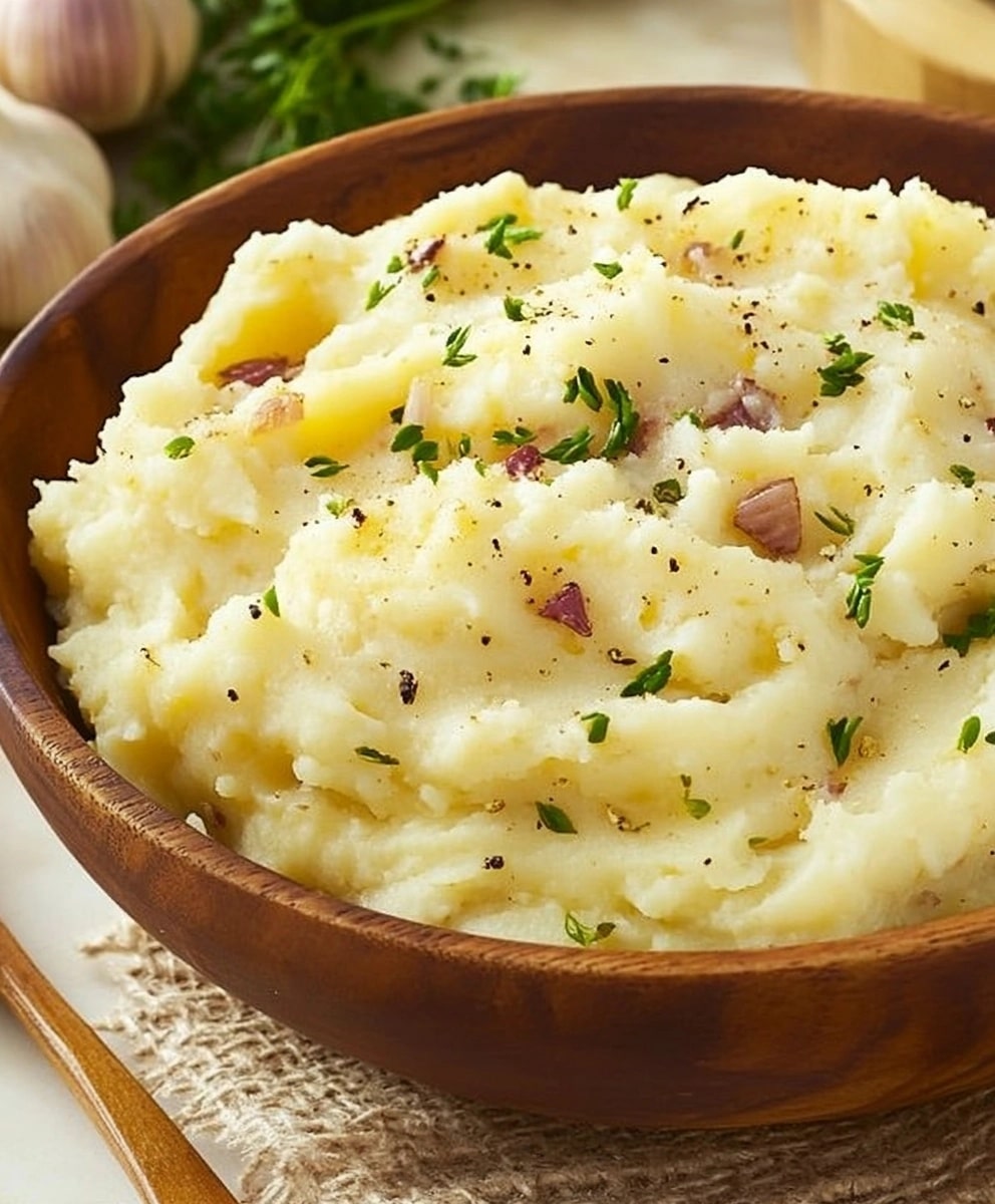 Roasted Garlic Mashed Potatoes Recipe - Recipe Vibe