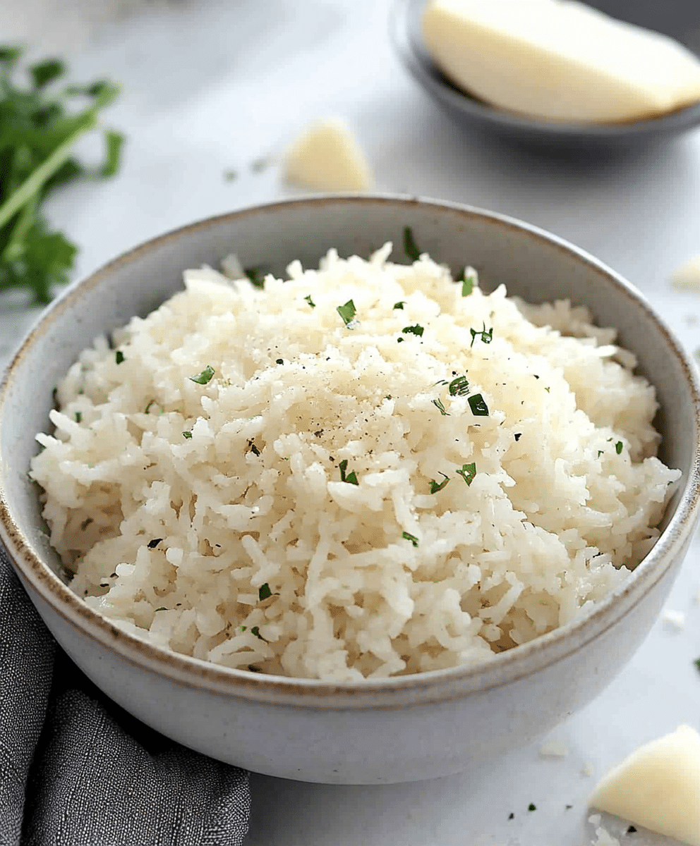 Garlic Parmesan Rice Recipe - Recipe Vibe