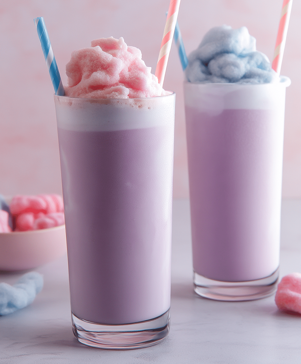 Cotton Candy Milkshake Recipe - Recipe Vibe