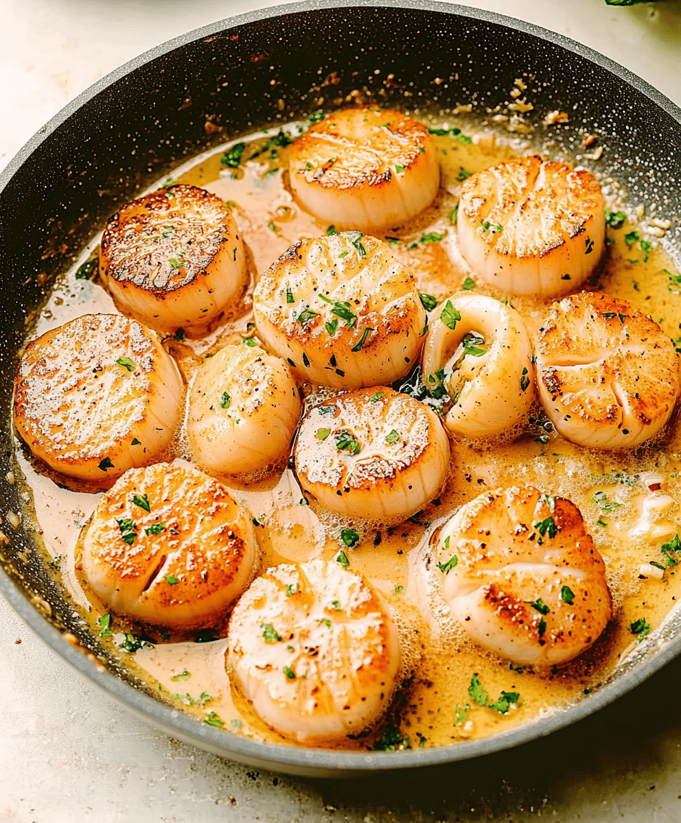 Buttery Garlic Seared Scallops Recipe - Recipe Vibe