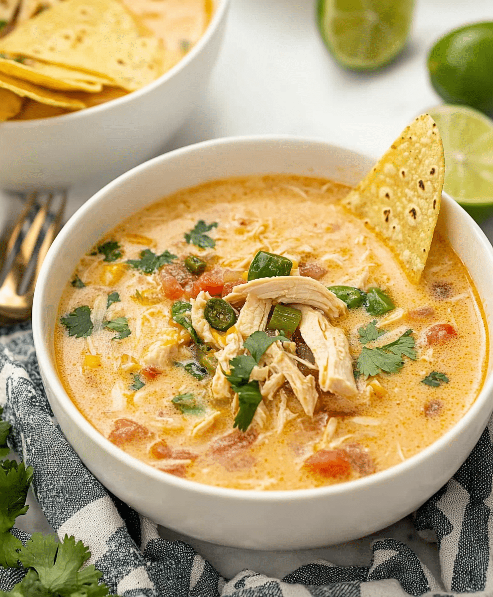 Creamy Chicken Tortilla Soup Recipe - Recipe Vibe