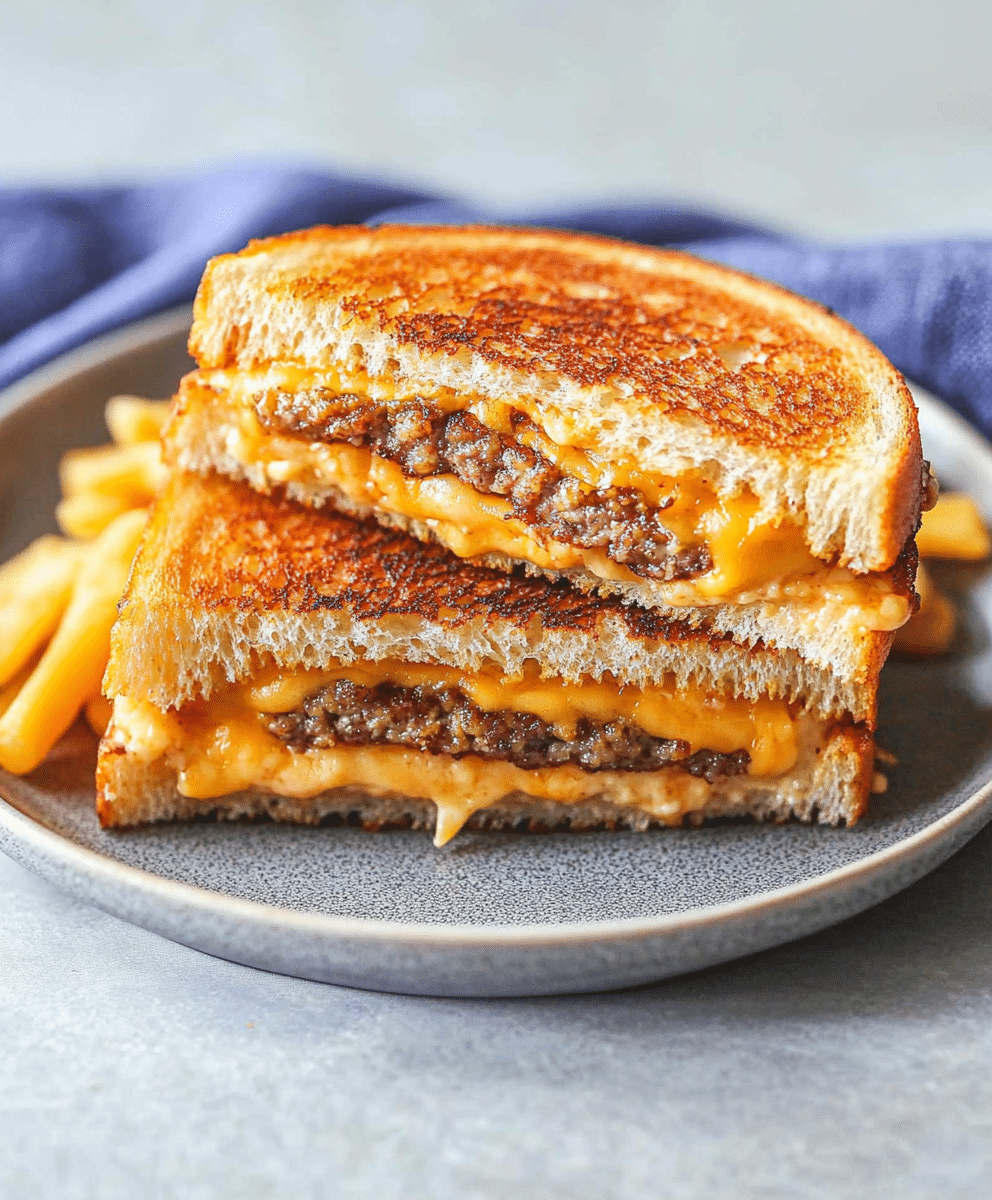 Grilled Cheese Patty Melts Recipe - Recipe Vibe