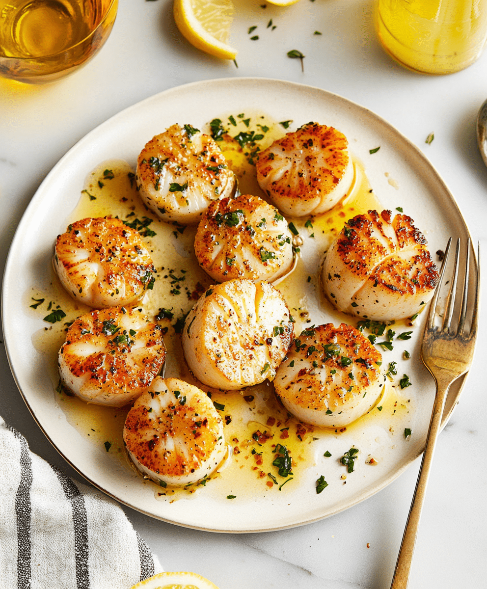 Lemon Butter Scallops Recipe - Recipe Vibe