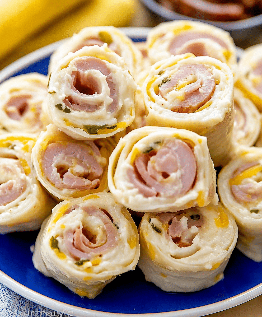 Ham And Cheese Roll Ups Recipe - Recipe Vibe