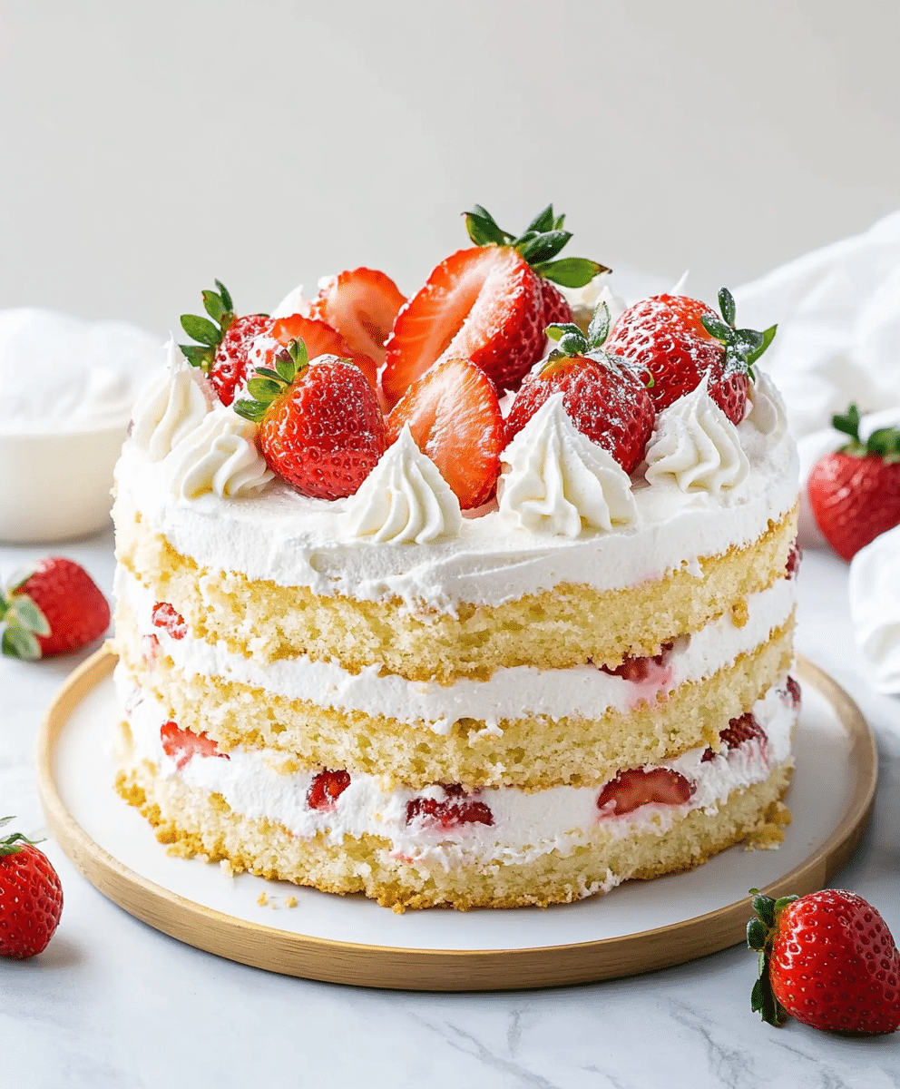 Strawberry Shortcake Cake Recipe - Recipe Vibe