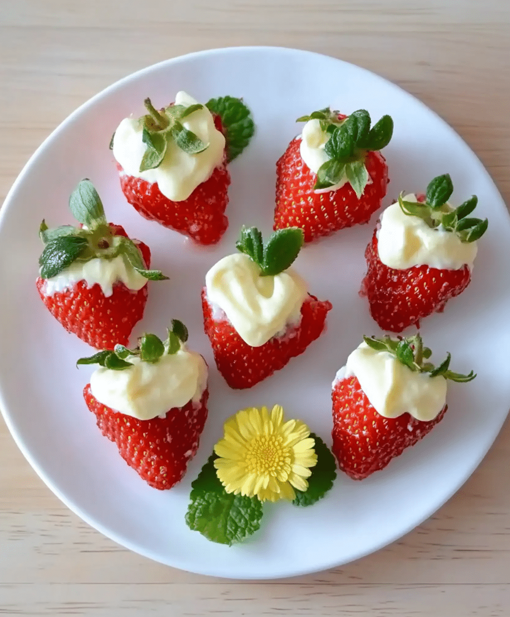 The Best Cheesecake Deviled Strawberries Recipe - Recipe Vibe