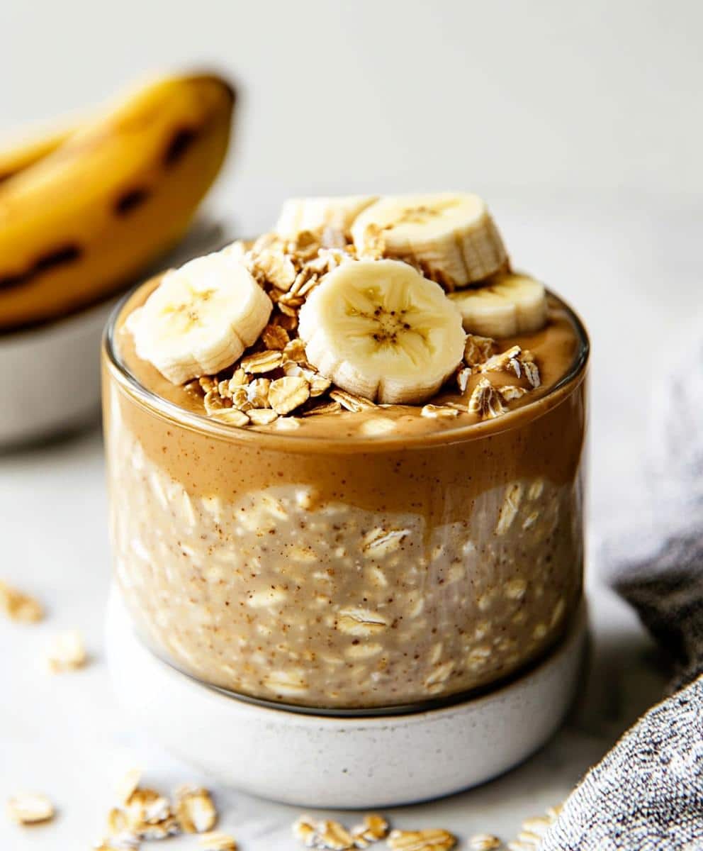 Peanut Butter Banana Overnight Oats Recipe - Recipe Vibe
