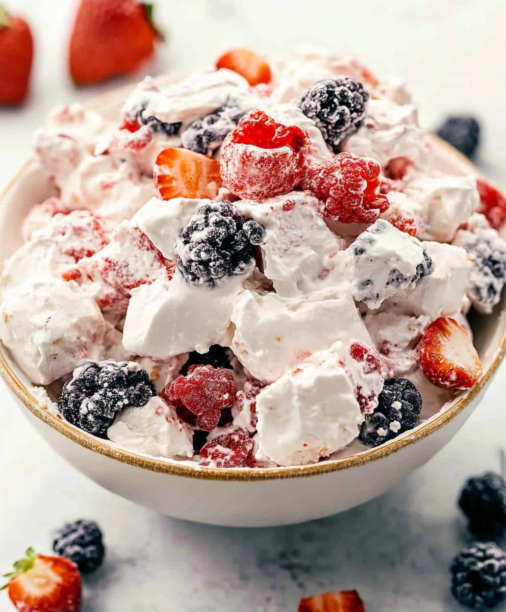 Very Berry Cheesecake Salad Recipe - Recipe Vibe
