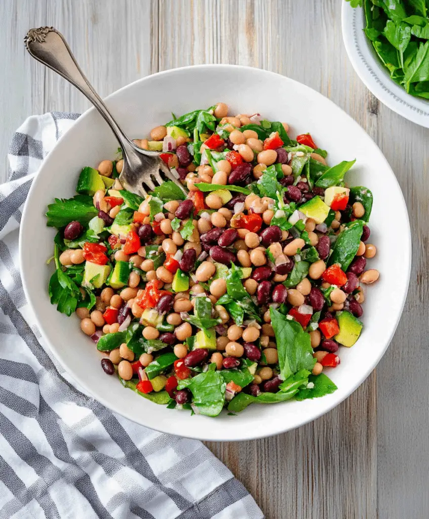 Mediterranean Bean Salad Recipe - Recipe Vibe